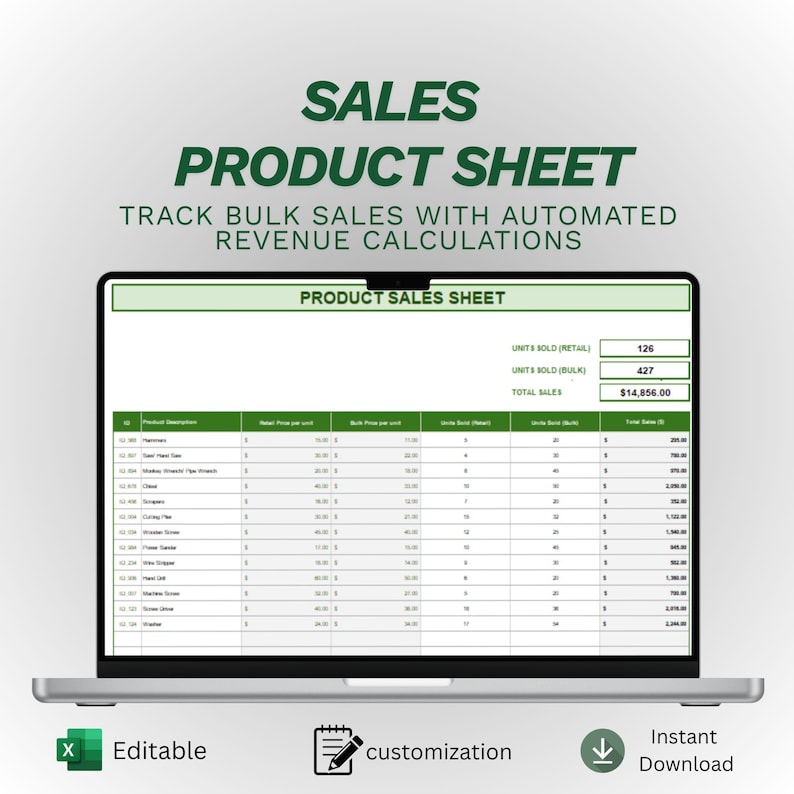 Product Sales Tracker Excel Template | Retail & Bulk Sales Dashboard ...