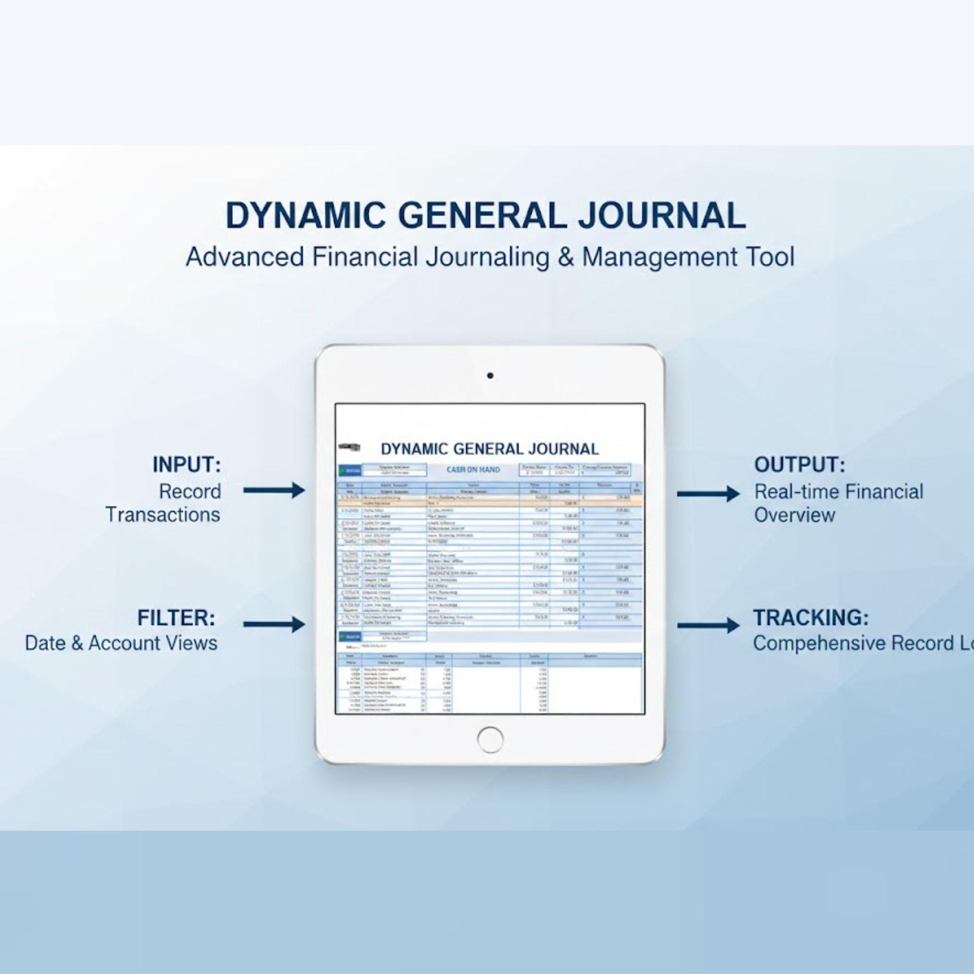 General Journal Excel Template | Automated Double Entry Accounting ...
