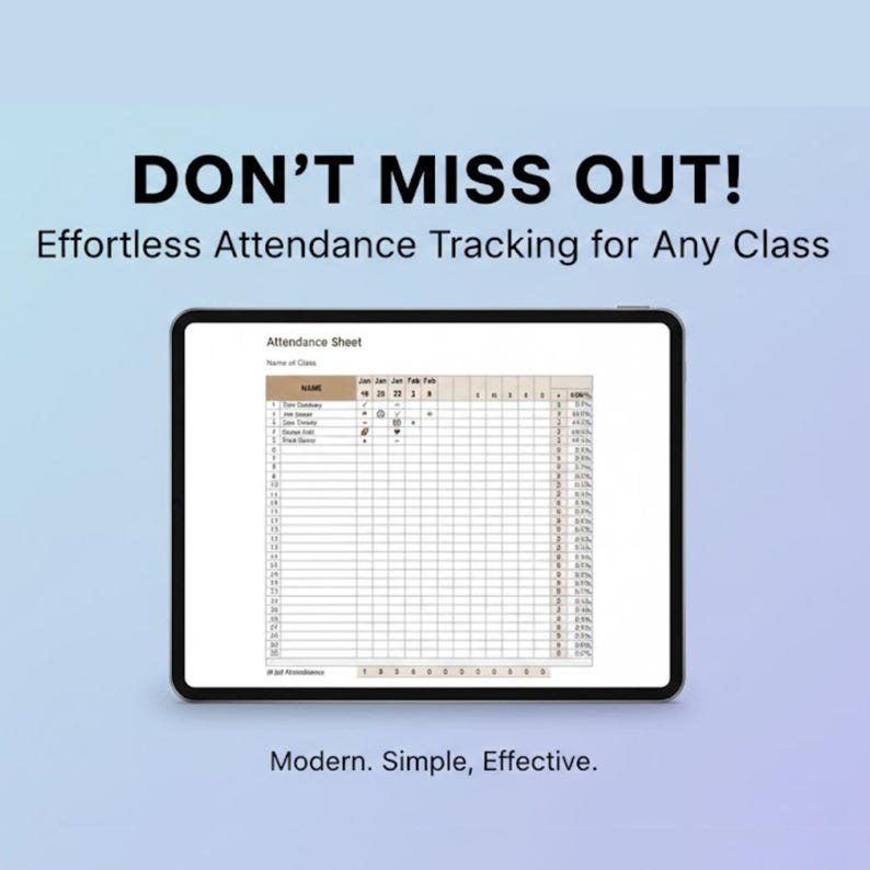 Child Attendance Tracker Excel Template | Daycare Enrollment ...