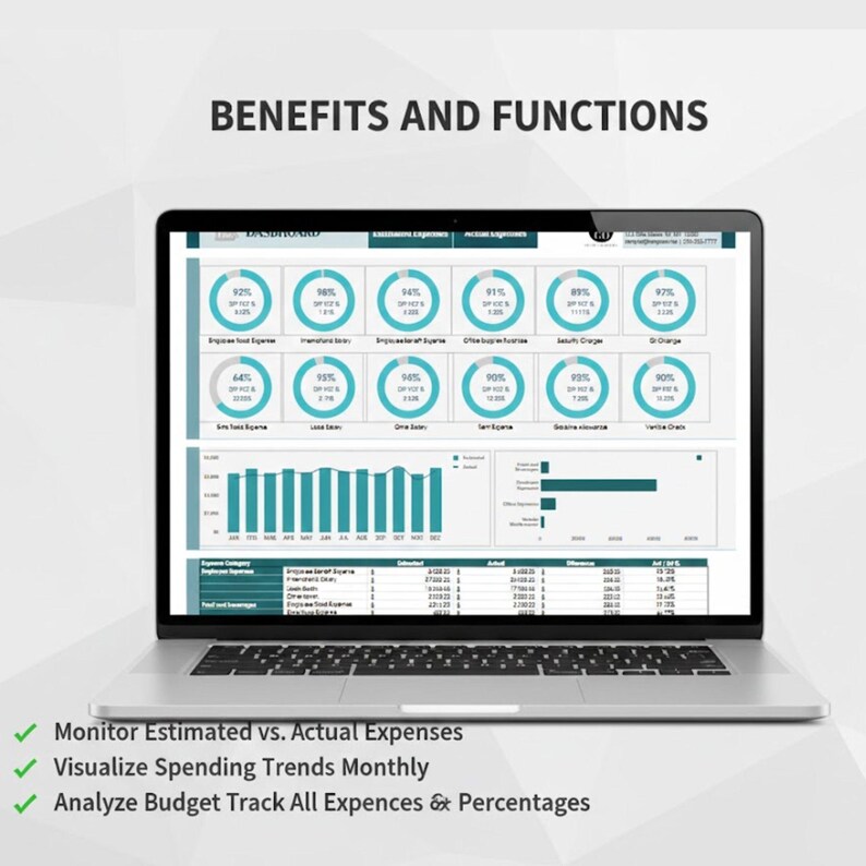Estimated Expenses Excel Sheet | Expense Projection Tracker | Instant ...