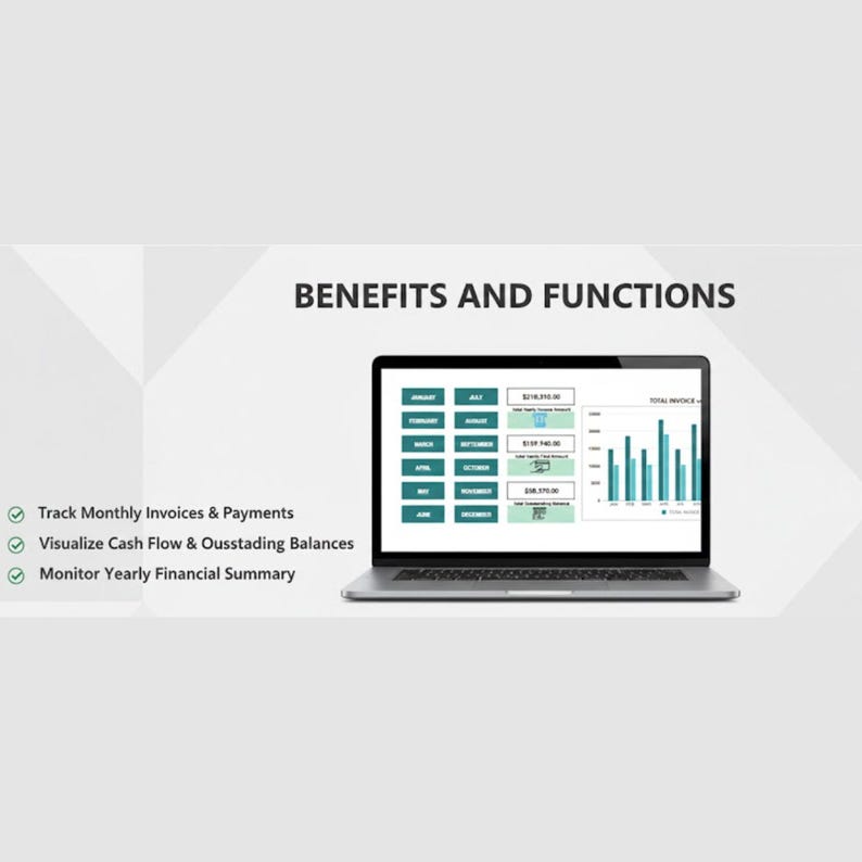 Invoice Tracker Financial Dashboard Excel | Invoice Management System ...