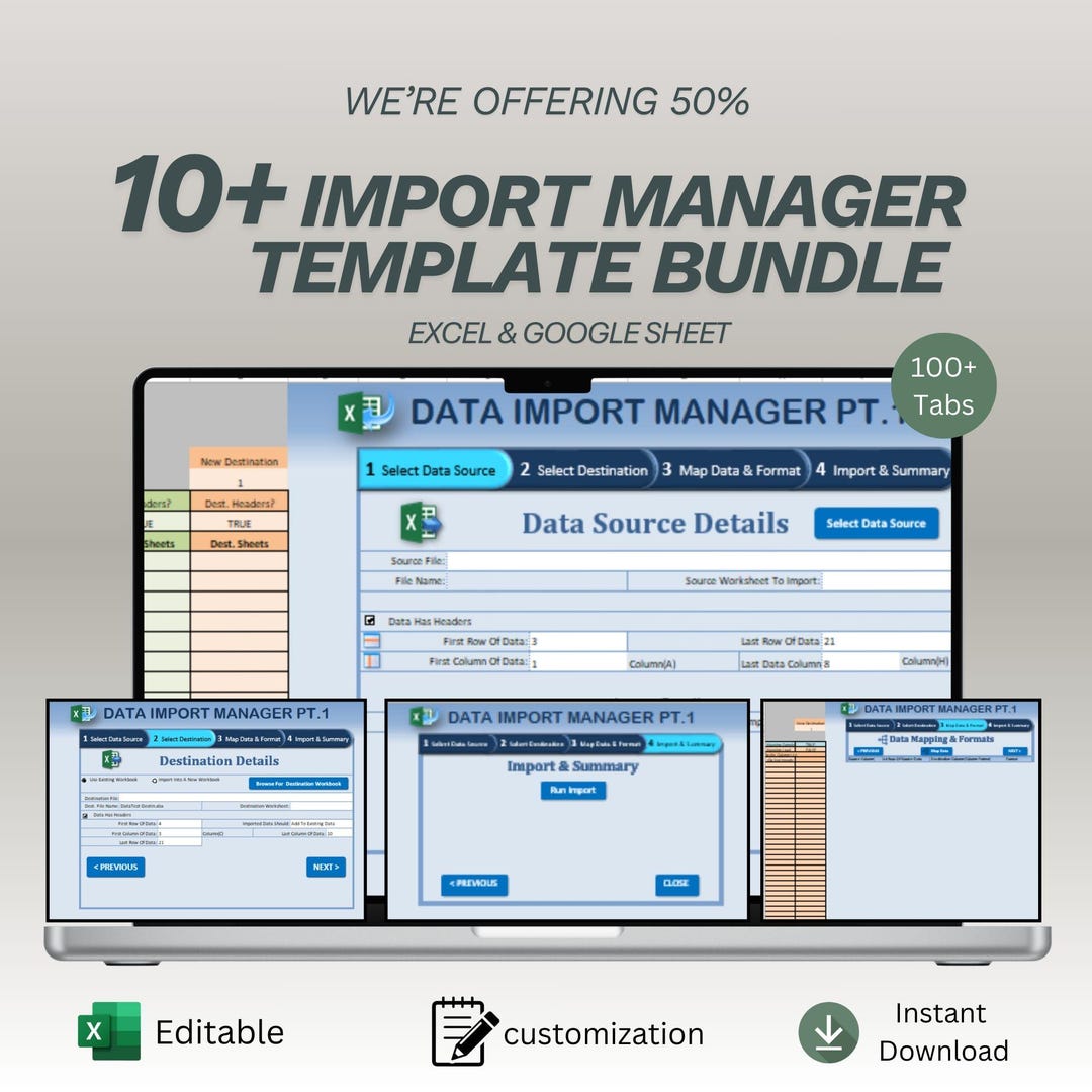 10+ Import Manager Template Bundle | Excel & Google Sheets Business ...
