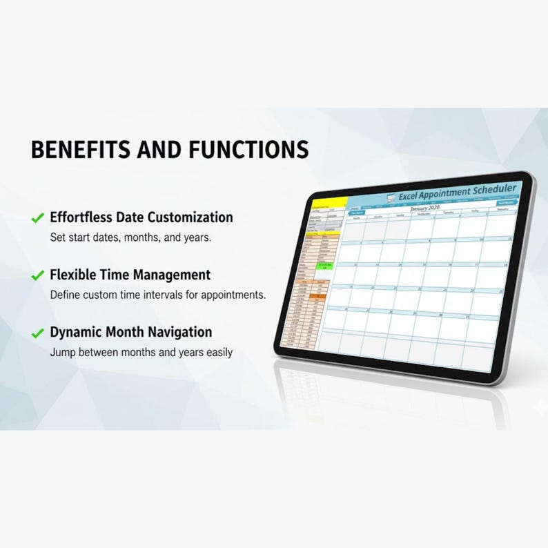 Excel Appointment Scheduler Template | Daily & Monthly Calendar ...