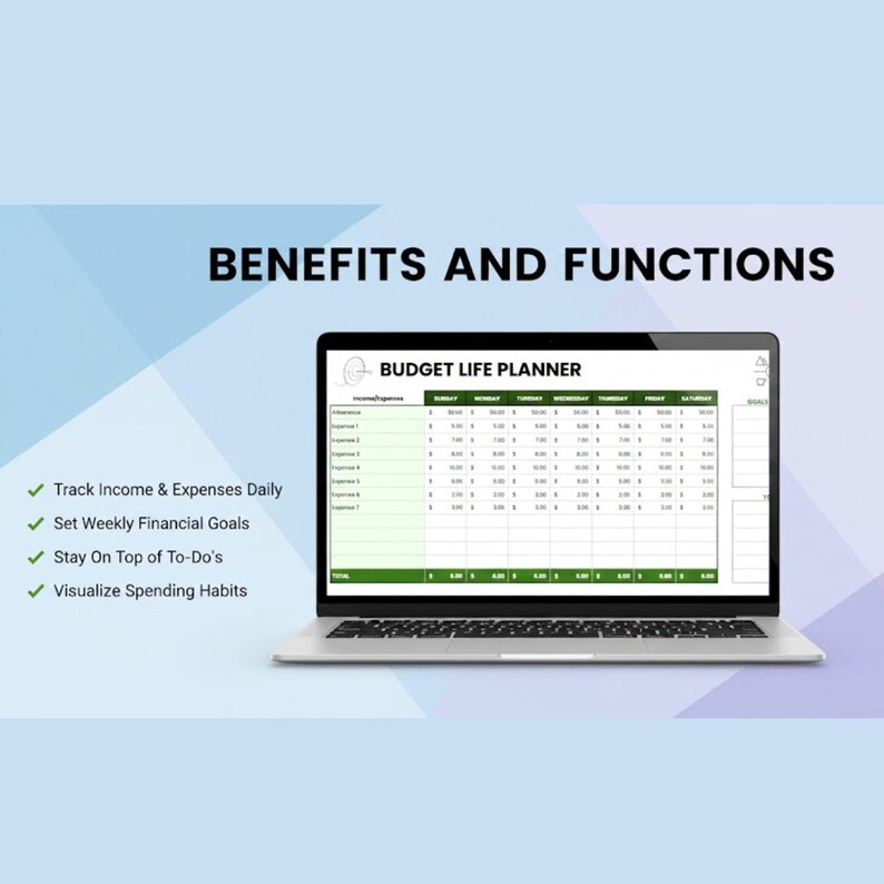 Budget Life Planner Excel | Personal Finance Organizer | Achieve ...