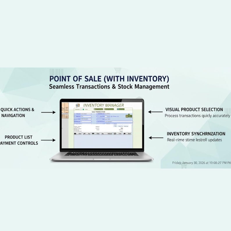 Point of Sale Excel Template | POS System With Inventory Management ...