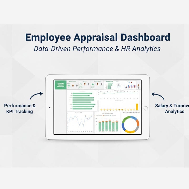 Employee Appraisal Dashboard Excel Template - Performance Review ...