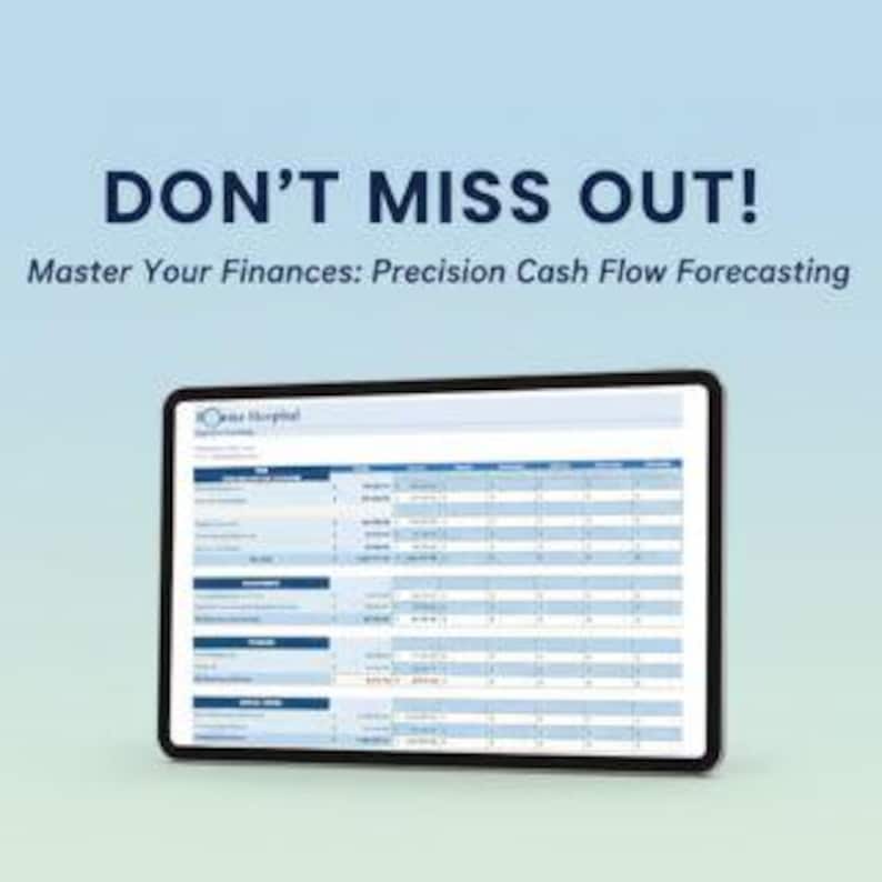 Cash Flow Forecasting Template for Excel Google Sheets | Business ...