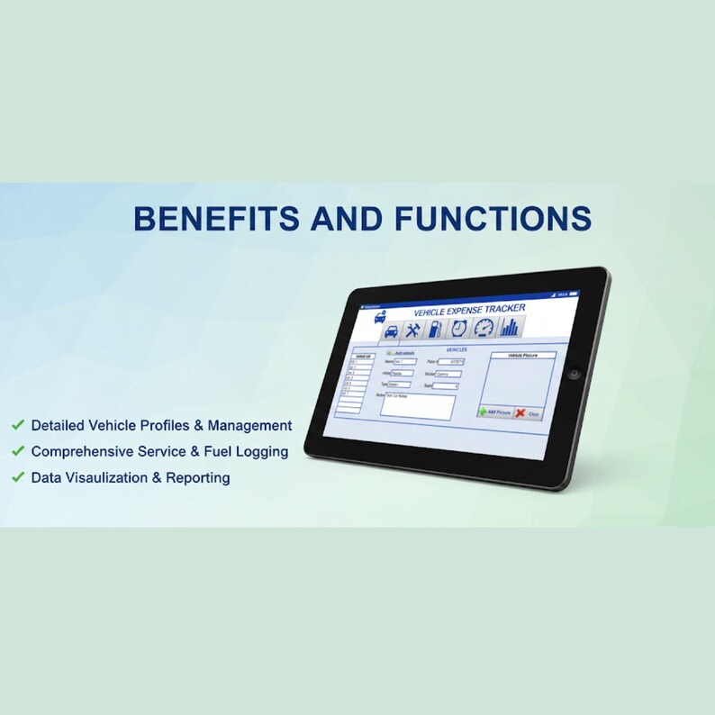 Vehicle Expense Tracker Excel Template Car Maintenance Log Fuel Tracker ...