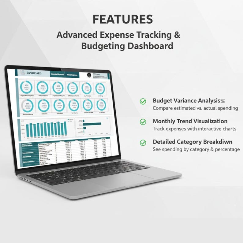 Estimated Expenses Excel Sheet | Expense Projection Tracker | Instant ...