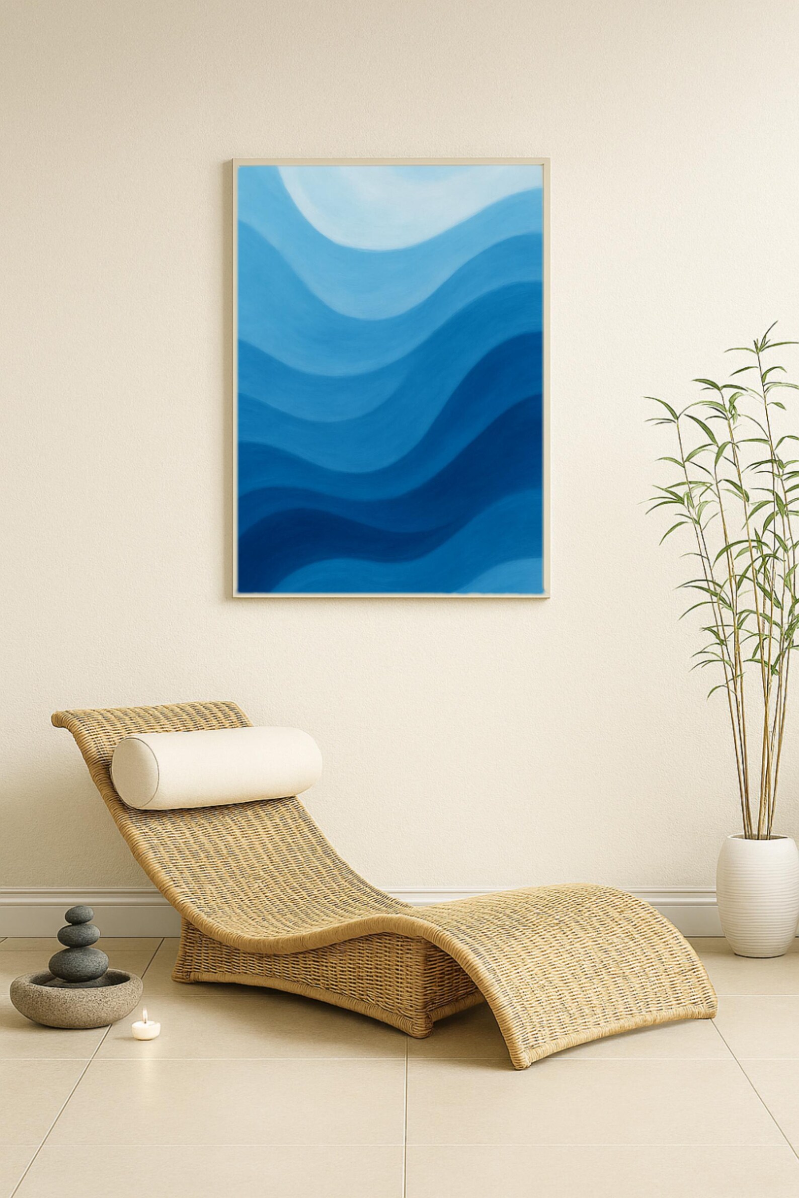 Calm Blue Flow – Healing Art Print | 5 Formats | Instant Download - Etsy