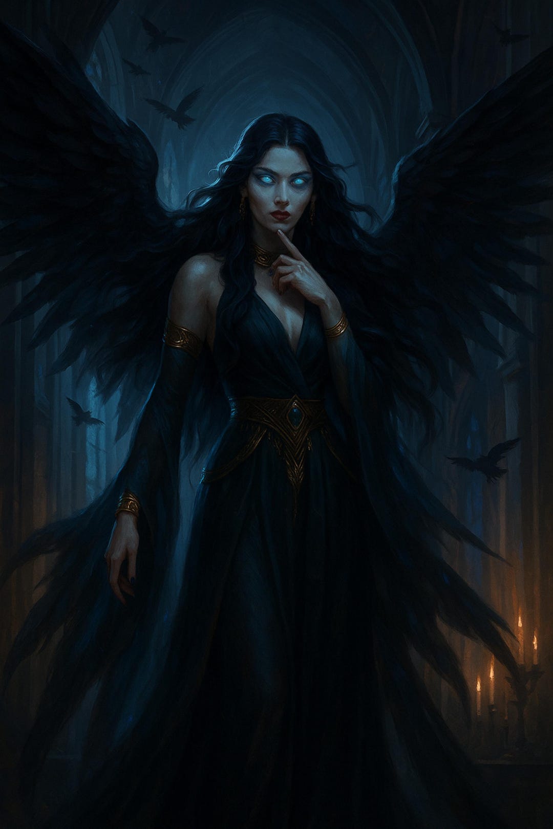 Morrathis Nyx – Raven Goddess Printable Wall Art | Enchantress ...
