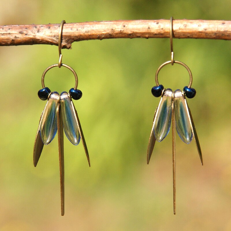 Sapphire Insect Earrings - Etsy