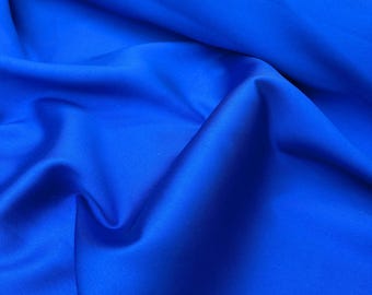 Premium Quality Royal Blue Mikado Satin Fabric, Satin Twill Fabric 60 ...