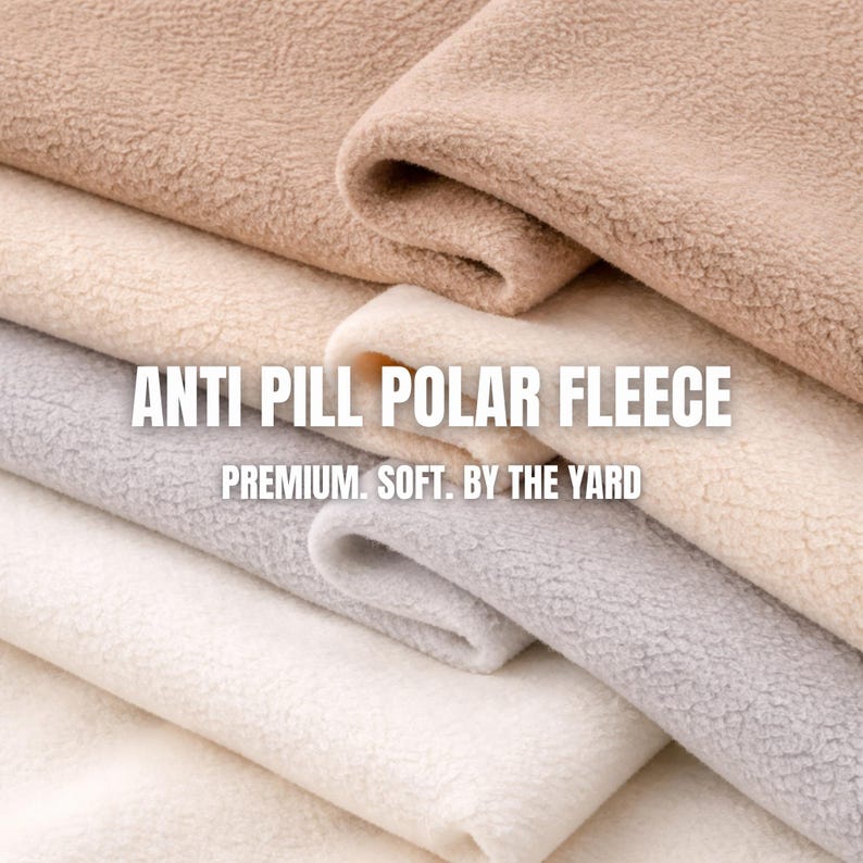 Solid Polar Fleece Anti-pill Fabric - 25 COLORS - Sold by the Yard 60 ...