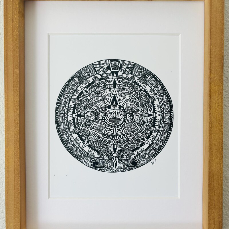 Aztec Sun Stone - Etsy