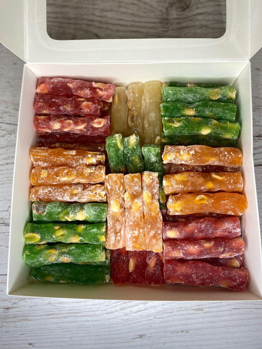Rolled Turkish Delight Fitil Lokum – Hazelnut & Pistachio Mixed ...