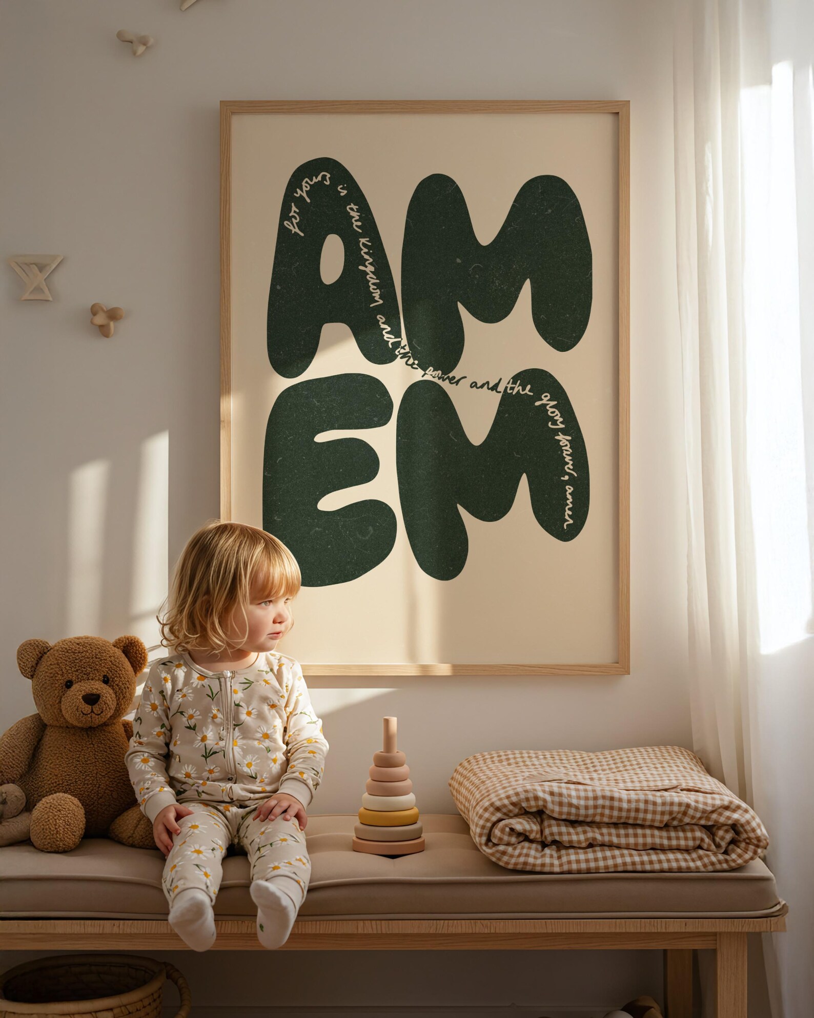 LORDS PRAYER AMEM Bold Modern Aesthetic Christian Art Prints, Christian ...