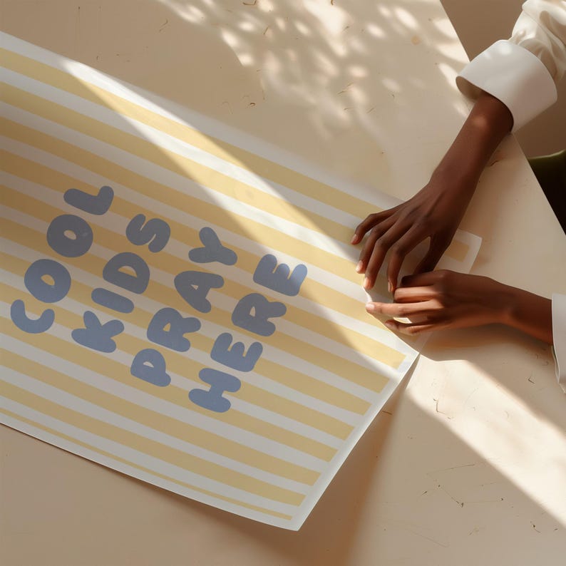 COOL KIDS PRAY Here Bold Modern Aesthetic Christian Art Prints ...
