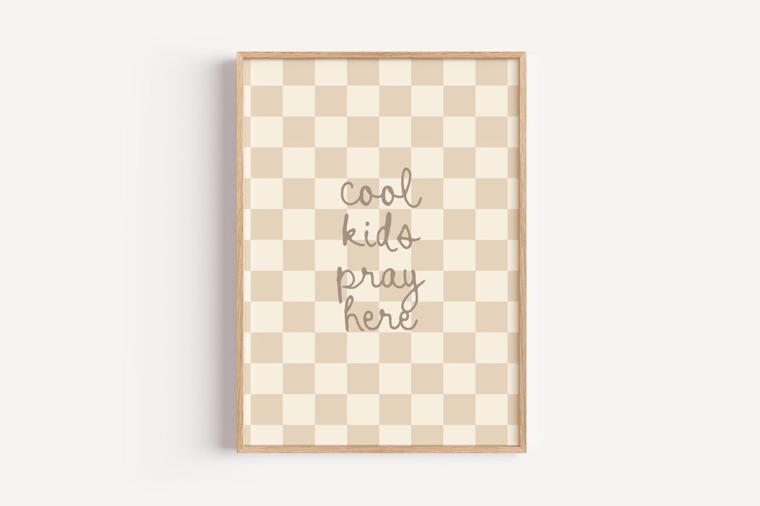 COOL KIDS PRAY Here Bold Modern Aesthetic Christian Art Prints ...
