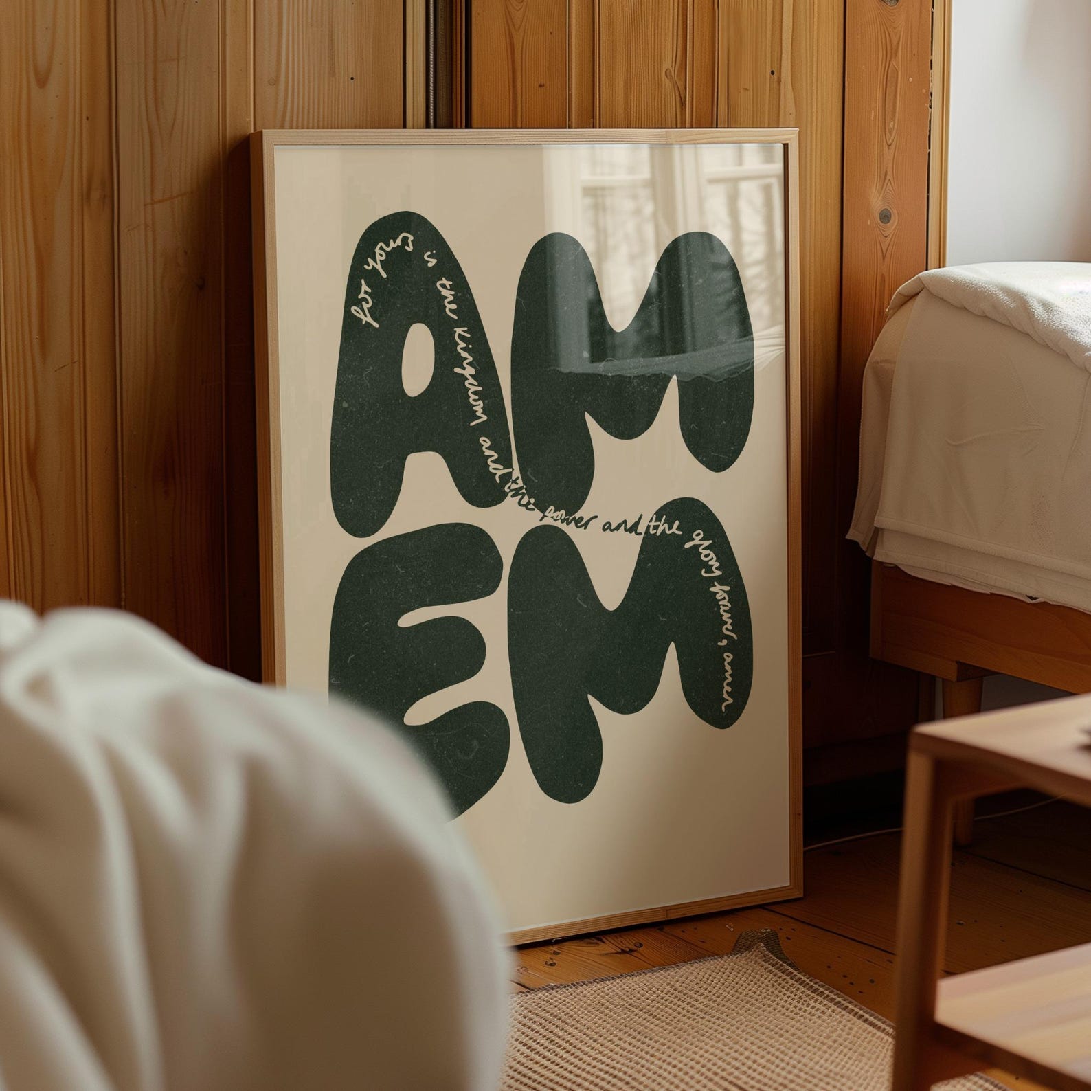 LORDS PRAYER AMEM Bold Modern Aesthetic Christian Art Prints, Christian ...