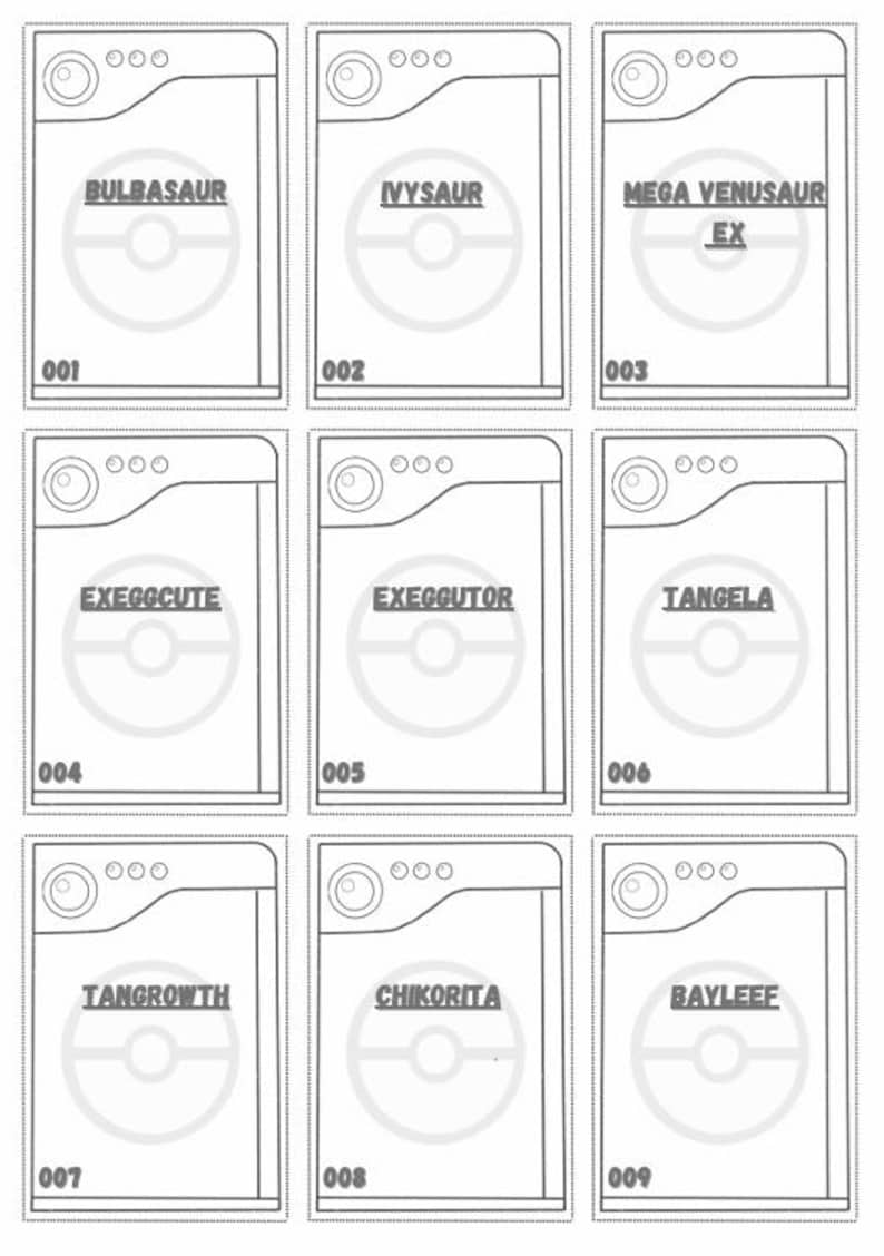 Mega Evolution - Printable Pokémon Binder Organiser | TCG Card ...