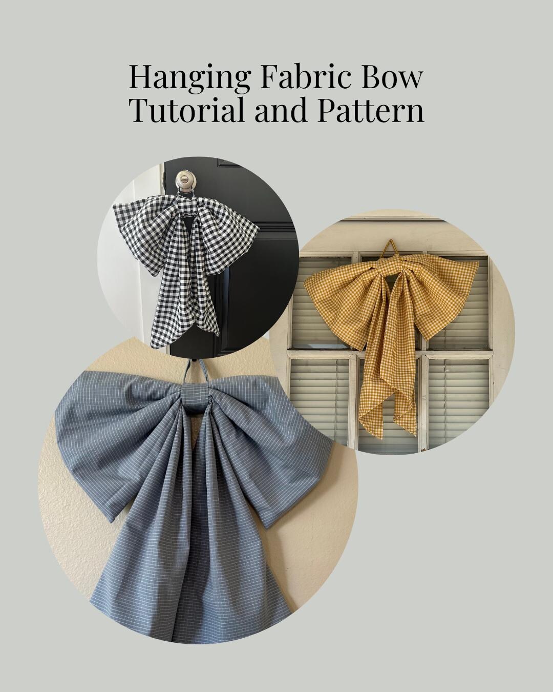 Hanging Fabric Bow Sewing Pattern and Tutorial - Etsy