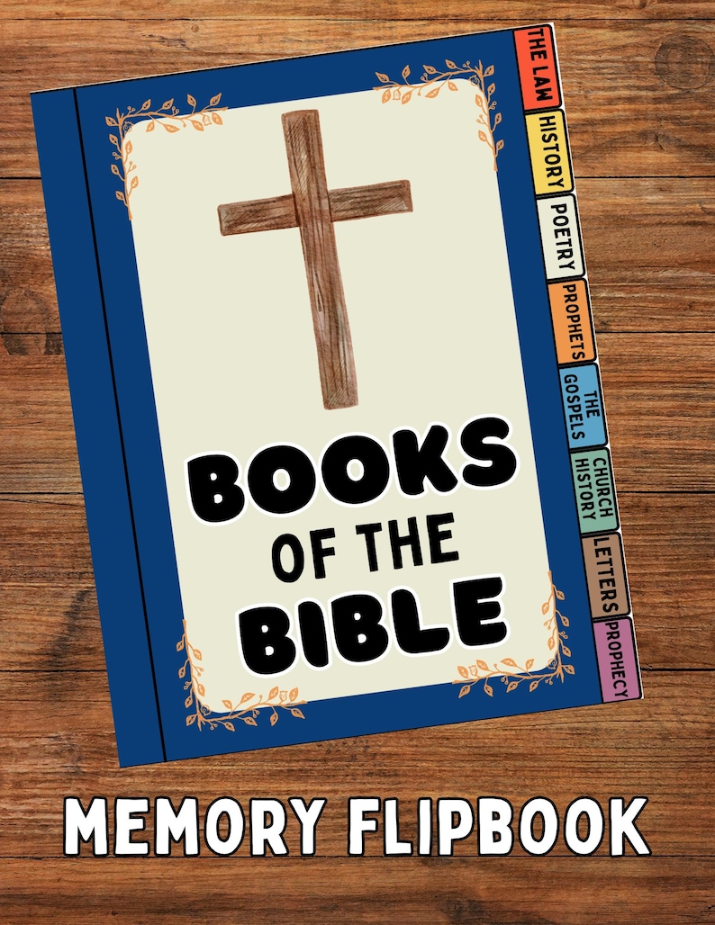 Books of the Bible Printable Flipbook: Sunday School Homeschool ...