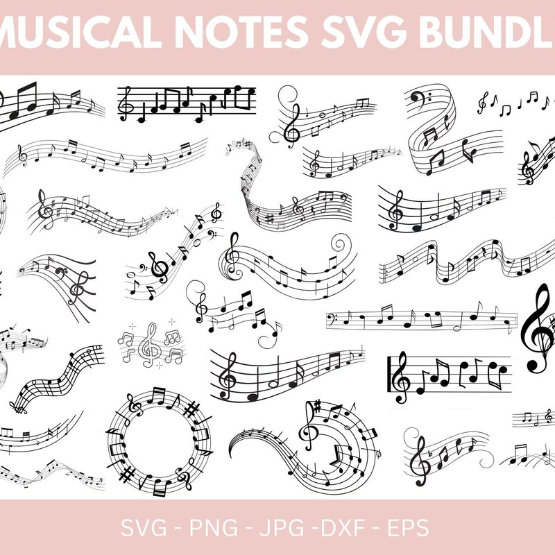 Musical Staff Svg - Etsy