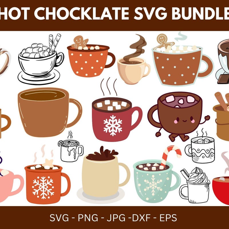 Hot Cocoa Clipart - Etsy