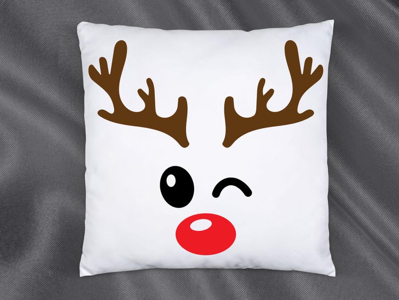 Christmas Reindeer Faces SVG PNG Bundle, Cricut Cut Files (instant ...