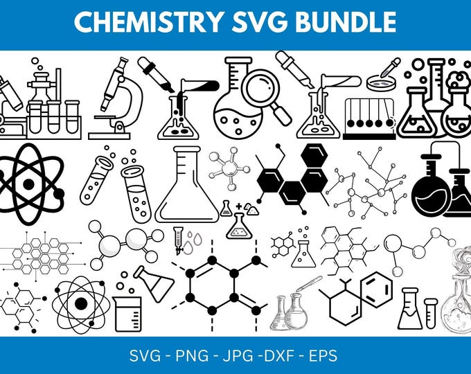 Chemistry SVG Bundle: Science Clip Art (digital Download) - Etsy Canada