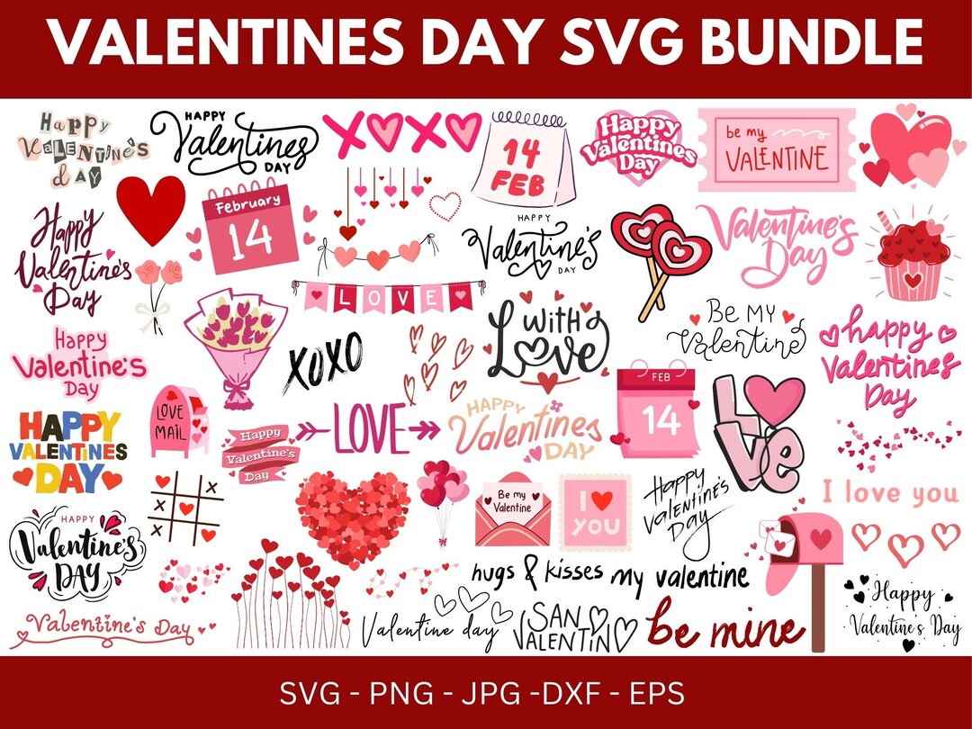 Mega Valentine's Day Svg Bundle, Valentine Shirts Svg, Be Mine Svg ...
