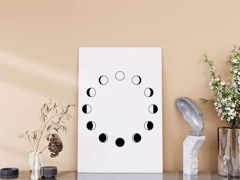 Moon Phase SVG Bundle: Lunar Crescent Clip Art (digital Download) - Etsy