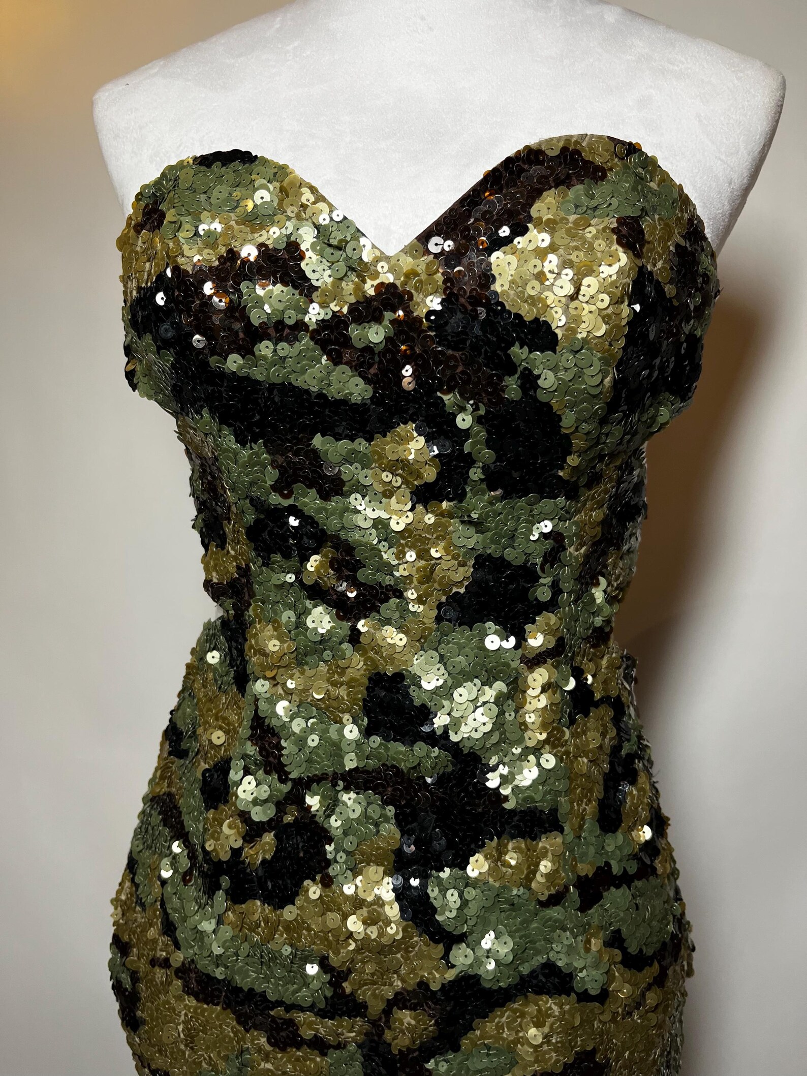 Y2K Backless Camo Sequin Party Dress - Etsy