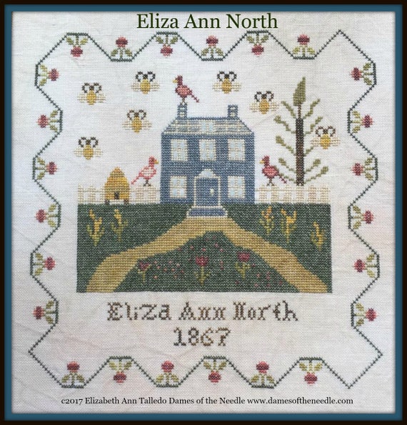 Eliza Ann North Sampler Chart Designed by Dames of the - Etsy