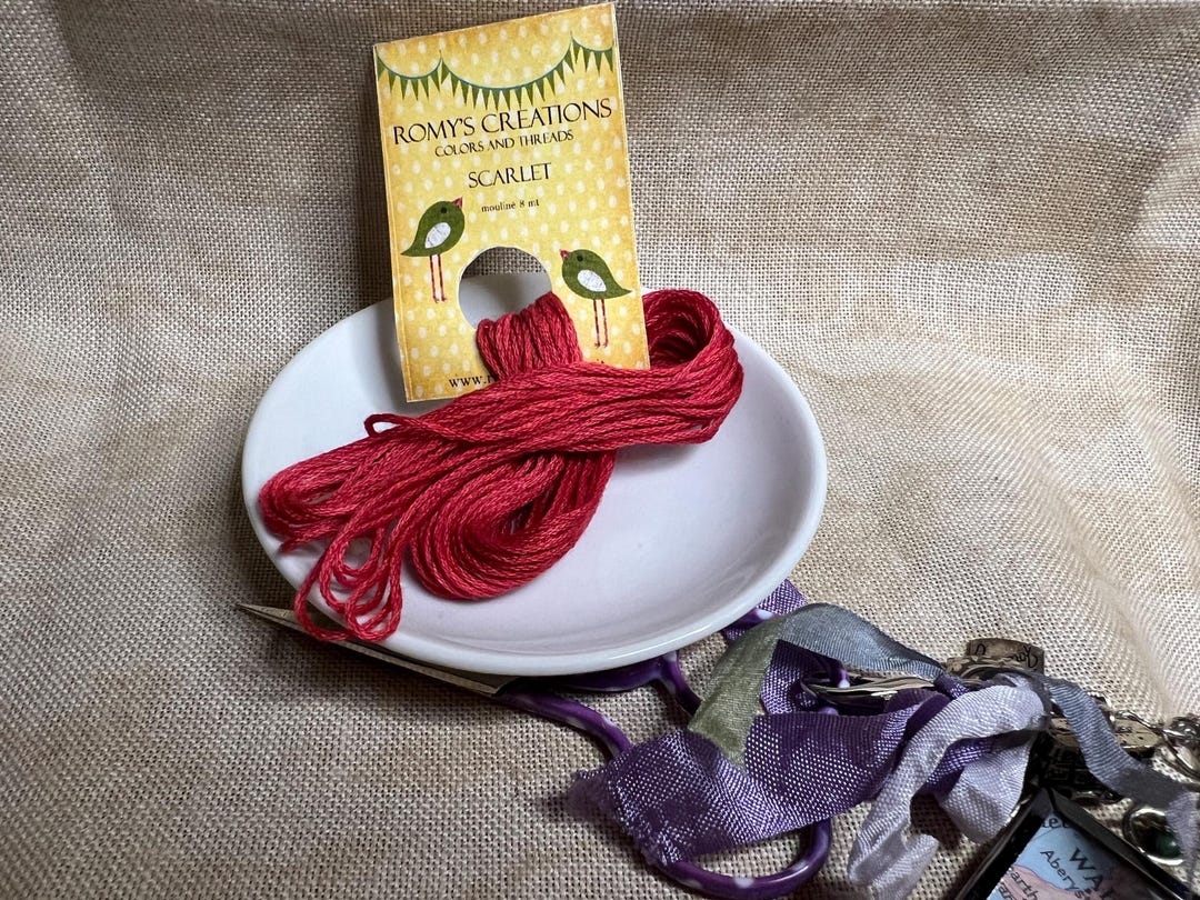Scarlet by Romy’s Creation is 8.7 Yards of Hand Dyed Cotton Thread From Italy - Etsy