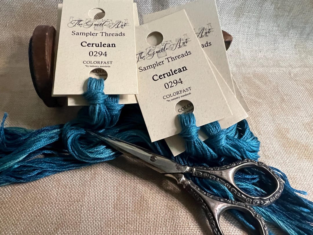 Cerulean by the Gentle Art is 5 Yards of Overdyed Cotton Thread - Etsy