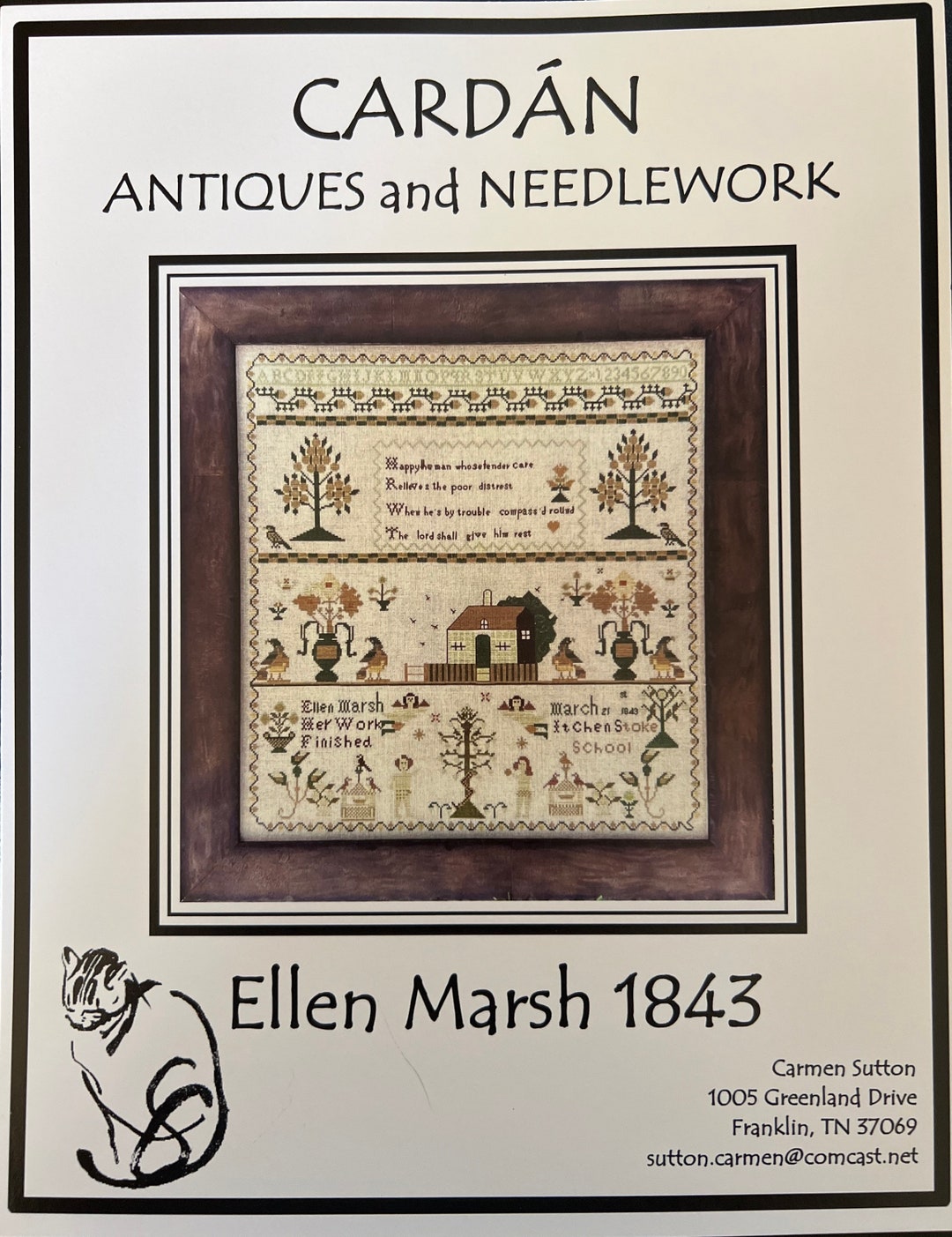 Ellen Marsh 1843 by Cardan Antiques and Needlework - Etsy