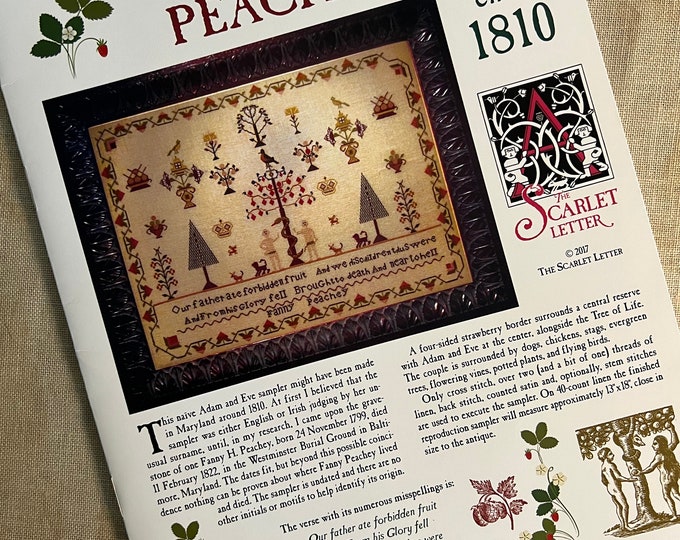 Fanny Peachy Sampler by Scarlet Letter Chart Only - Etsy