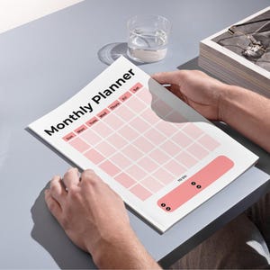 Printable Monthly Planner | Undated Digital Download PDF | Great for ...