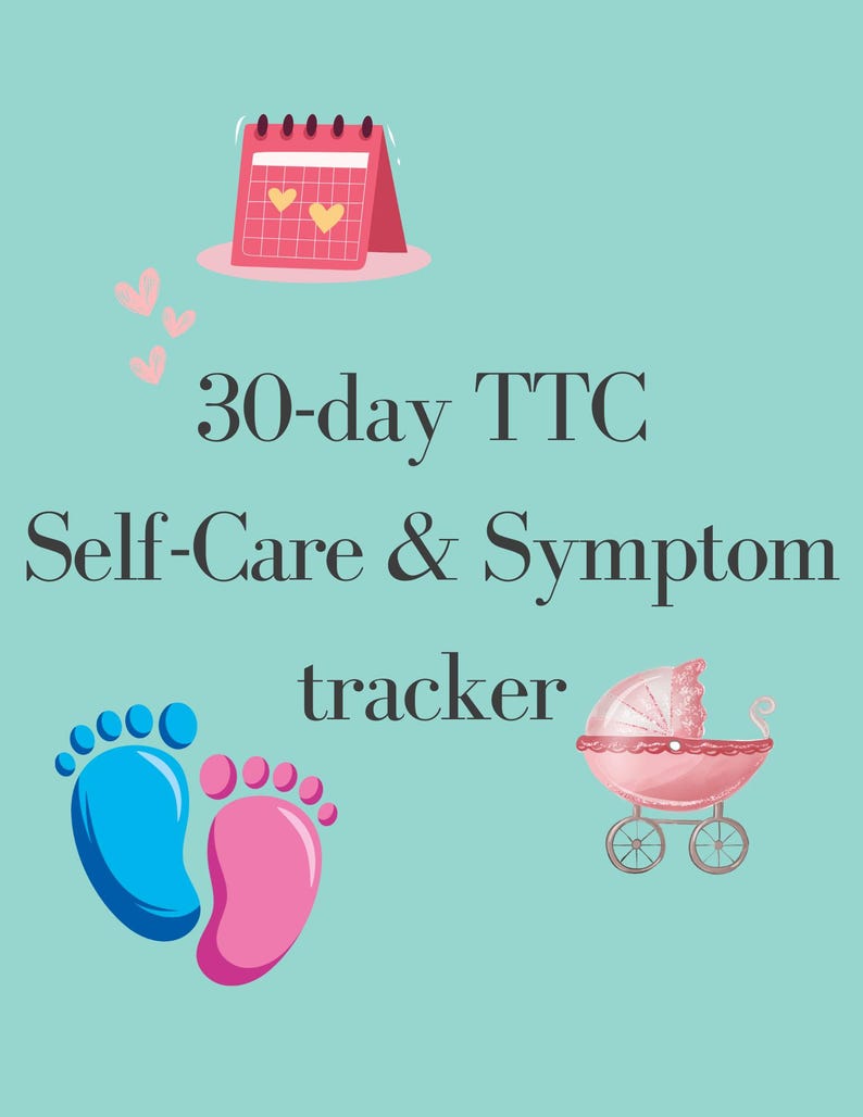 30-day TTC Self-care & Symptom Tracker- Fertility Journal|printable ...