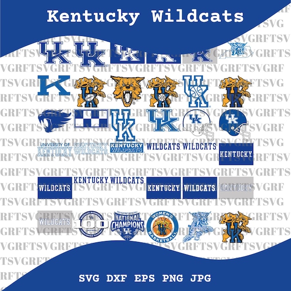 Kentucky Wildcat Football Art - Etsy