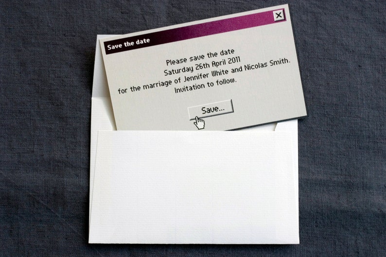 Geek Save the date card / Unusual Std / Save As... | Etsy
