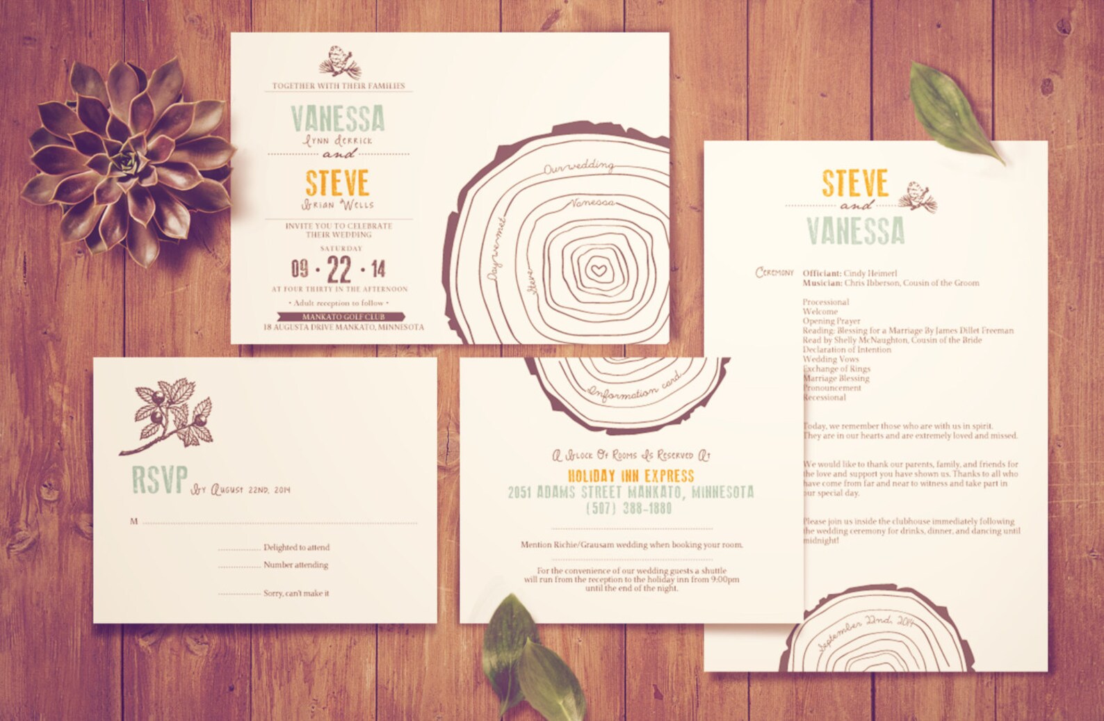 Timeline Wedding Invitation / Pine Tree Invitation / Winter | Etsy