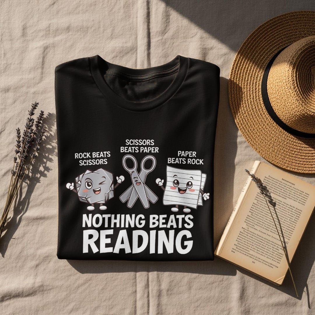 Nothing Beats Reading Png, Rock Paper Scissors Png, Kawaii Read Across ...