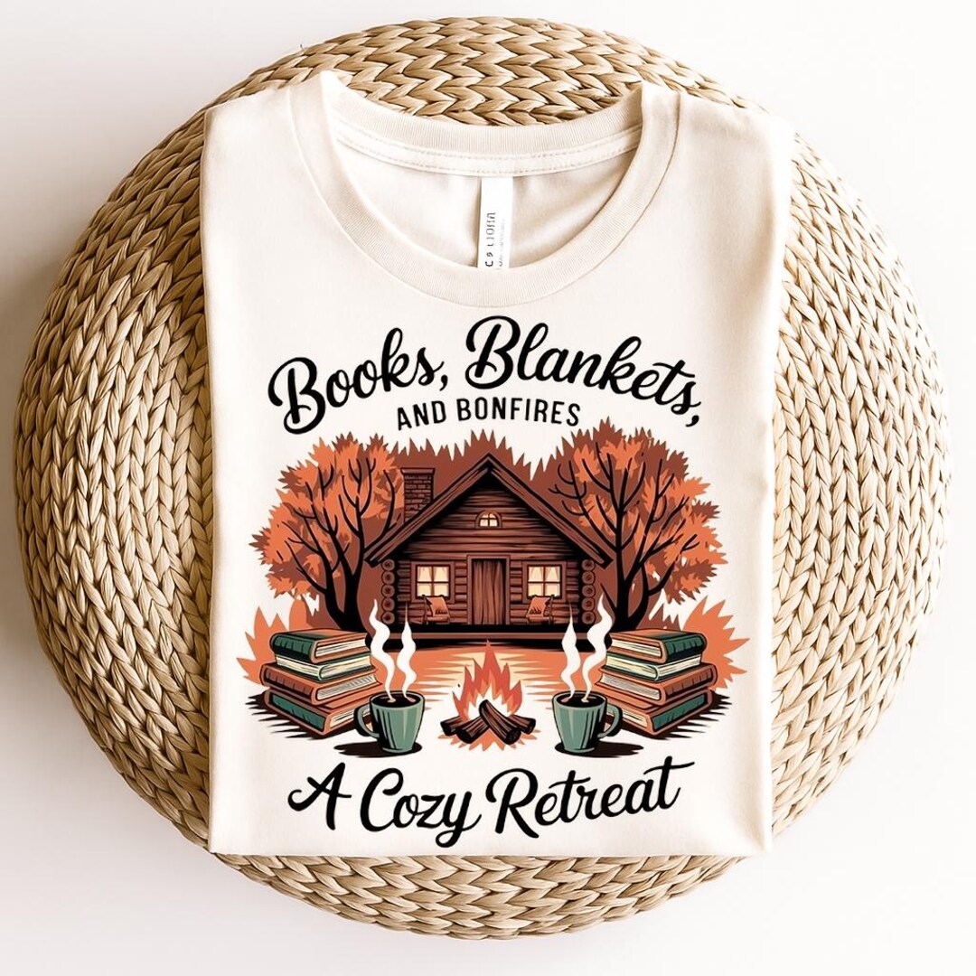 Books Blankets and Bonfires PNG, Cozy Fall Sublimation, Autumn Campfire ...