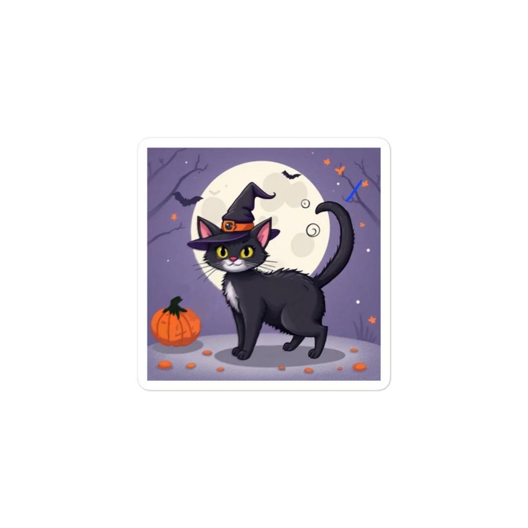 Witch Cat Sticker - Etsy