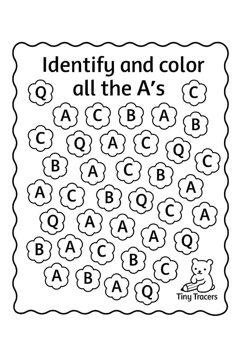 Alphabet Coloring Pages A-Z: Letter Recognition Worksheets (PDF ...