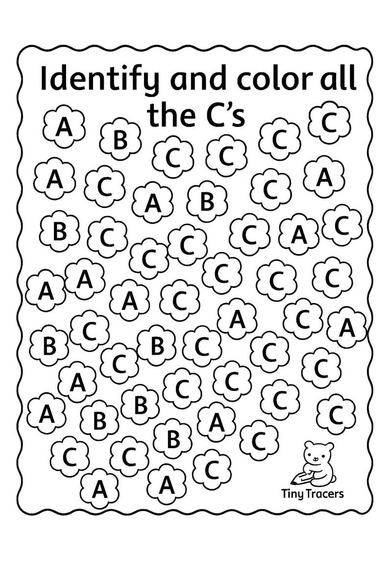 Uppercase Alphabet Coloring Pages A-Z: Letter Recognition Worksheets ...