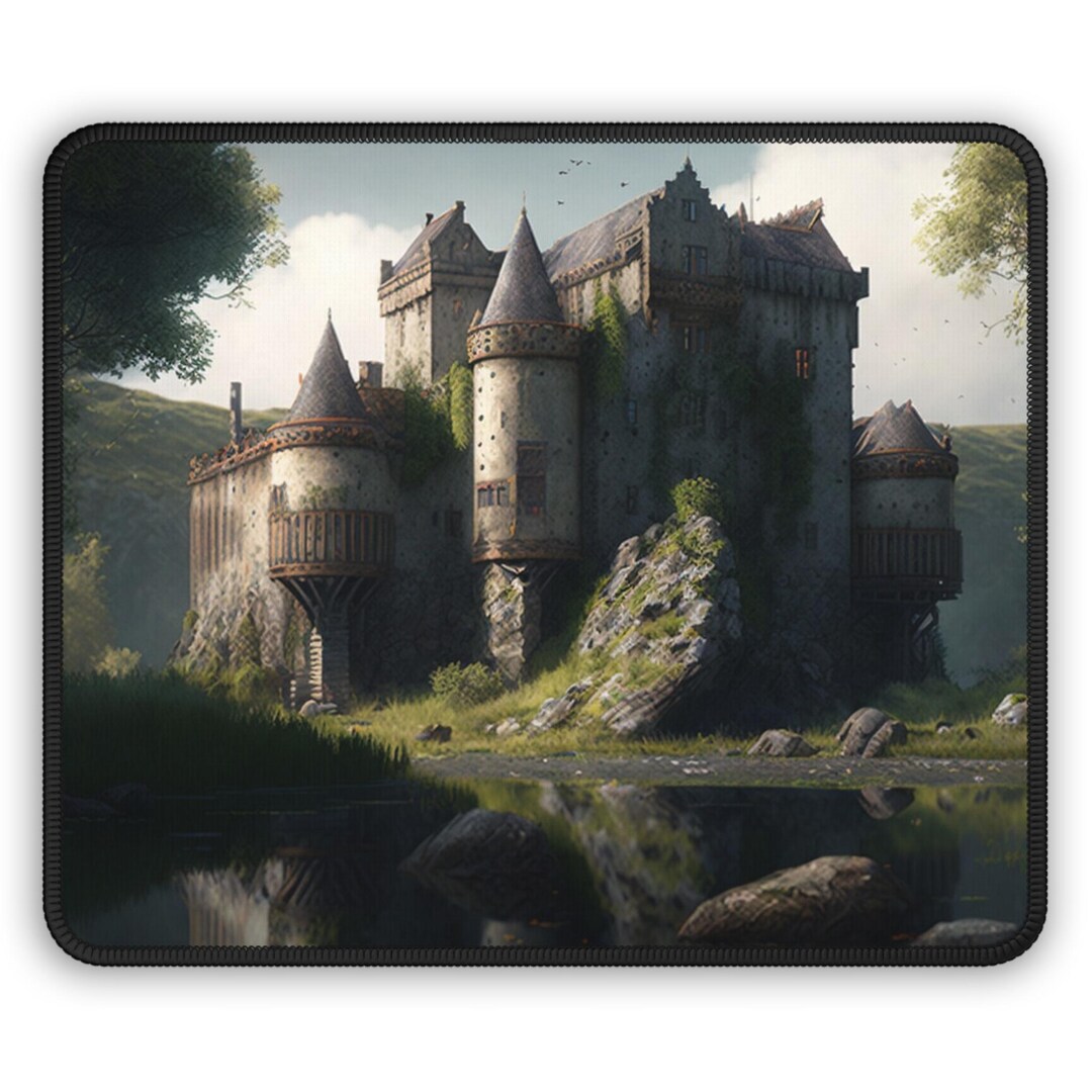 Fantasy Castle Gaming Mouse Pad | Gamer Desk Accessory, Office Decor ...